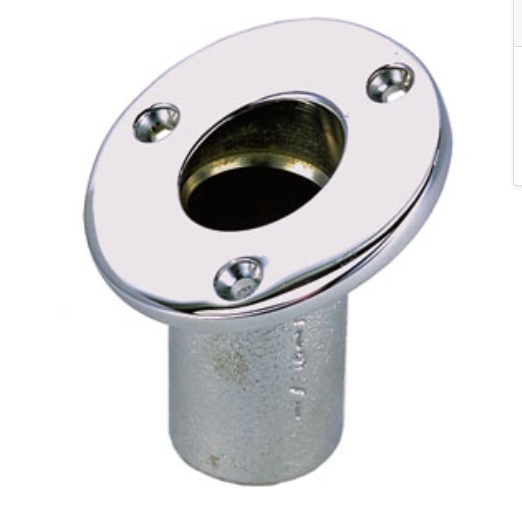 Flush Flag Pole Socket - Angled Stern Socket – Holly Acres Marine, INC.