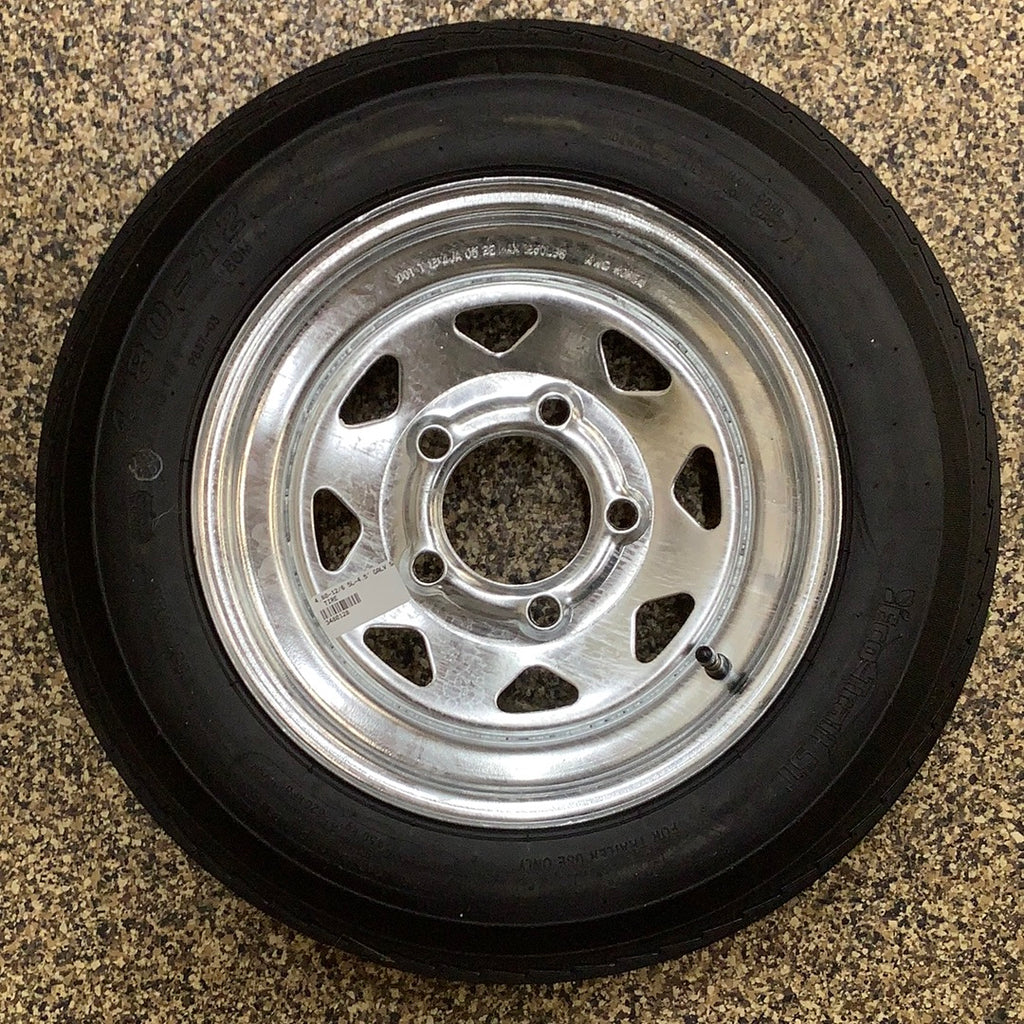Reliable 4.80-12/6 Galvanized Spoke Trailer Wheel with H188 Tire ...